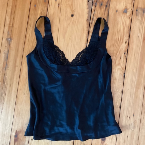 Valentino | Tops | Valentino Intimo Black 0 Silk Top | Poshmark